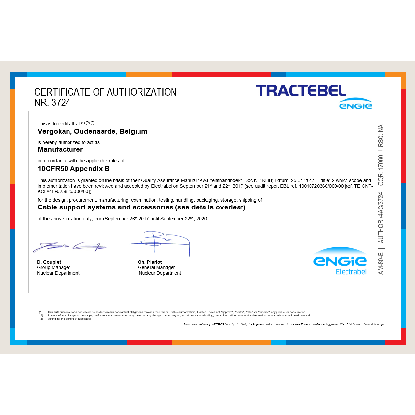 Other certificates - Vergokan